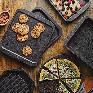 Prestige Nonstick Pan Cookie Baking Sheet, 12.5 Inch, Black with Gold Speckle