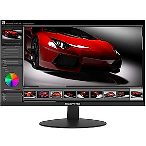Sceptre E225W-19203R 22" Ultra Thin 75Hz 1080p LED Monitor 2X HDMI VGA Build-in Speakers & Logitech MK345 Wireless Combo â€“ Full-Sized Keyboard with Palm Rest and Comfortable Right-Handed Mouse