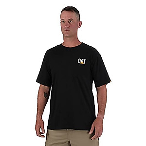 Caterpillar Men's Trademark T-Shirt (Regular and Big & Tall Sizes), Black, X Large