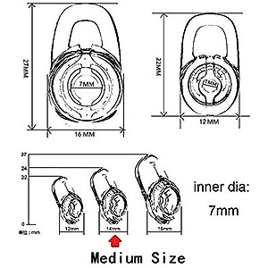 JNSA Medium Size 6 PCS Earbud Gel Eargel Eartips Ear Tip Ear Cap for Plantronics Headset, Fit for Plantronics M155 M165 M1100 M100 M70 M55 M28 M25 Explorer 80 Explorer 100 Explorer 500, Clear 6M