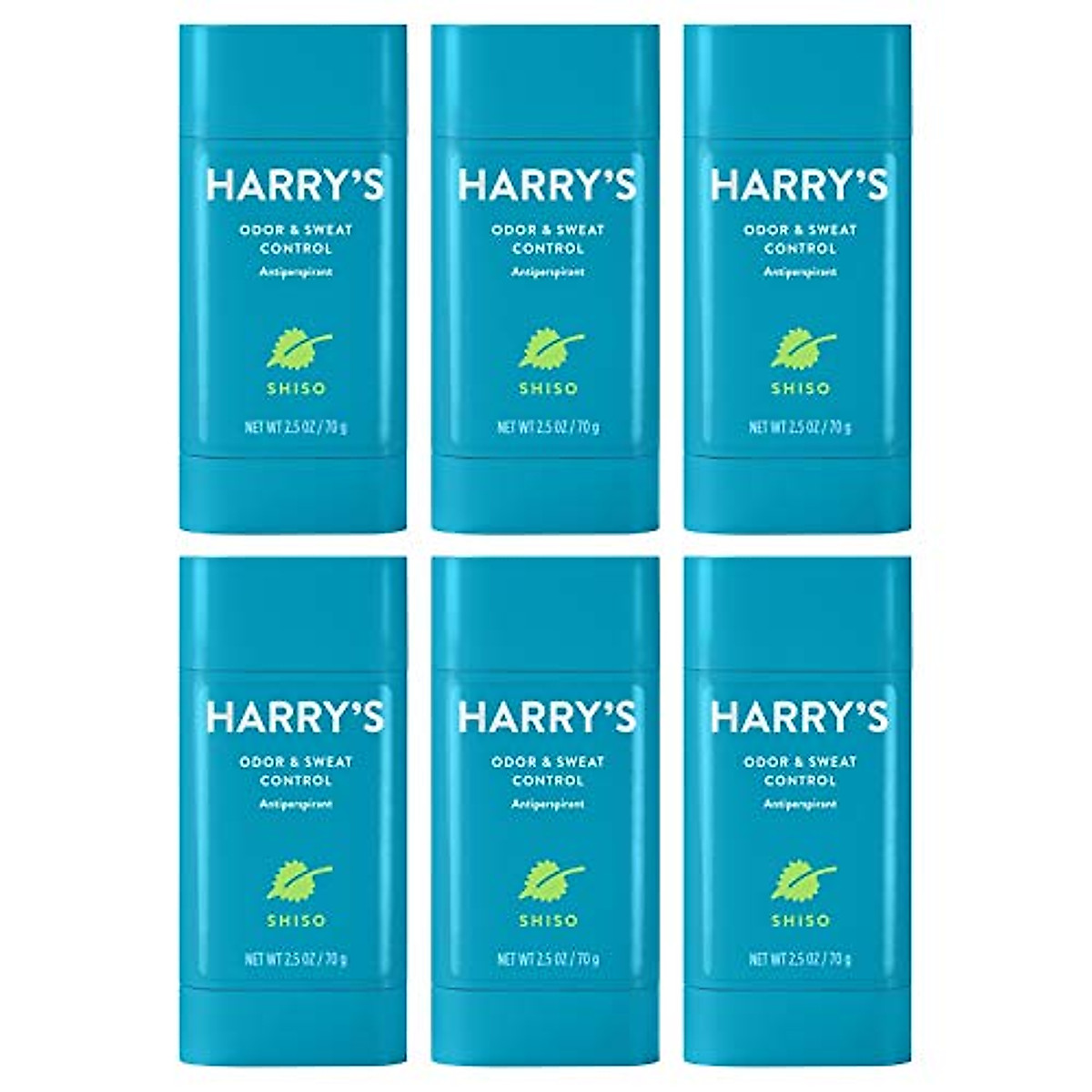 Harry's Deodorant & Antiperspirant - Odor & Sweat Control Antiperspirant for Men - Shiso (6 Count)