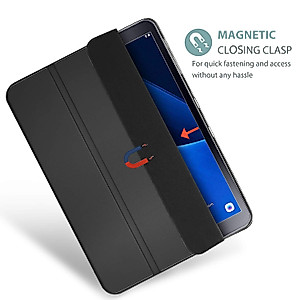 ProCase Slim Case for Galaxy Tab A 10.1 2016 SM-T580 T585 T587, Lightweight Stand Shell Smart Cover for Old Model Galaxy Tab A 10.1 Case 2016 –Black