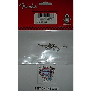 Fender 3 x 3/8 Inches American Vintage Tele Tuning Machine/String Tree Mounting Screws for Electric Guitar, Sheet Metal