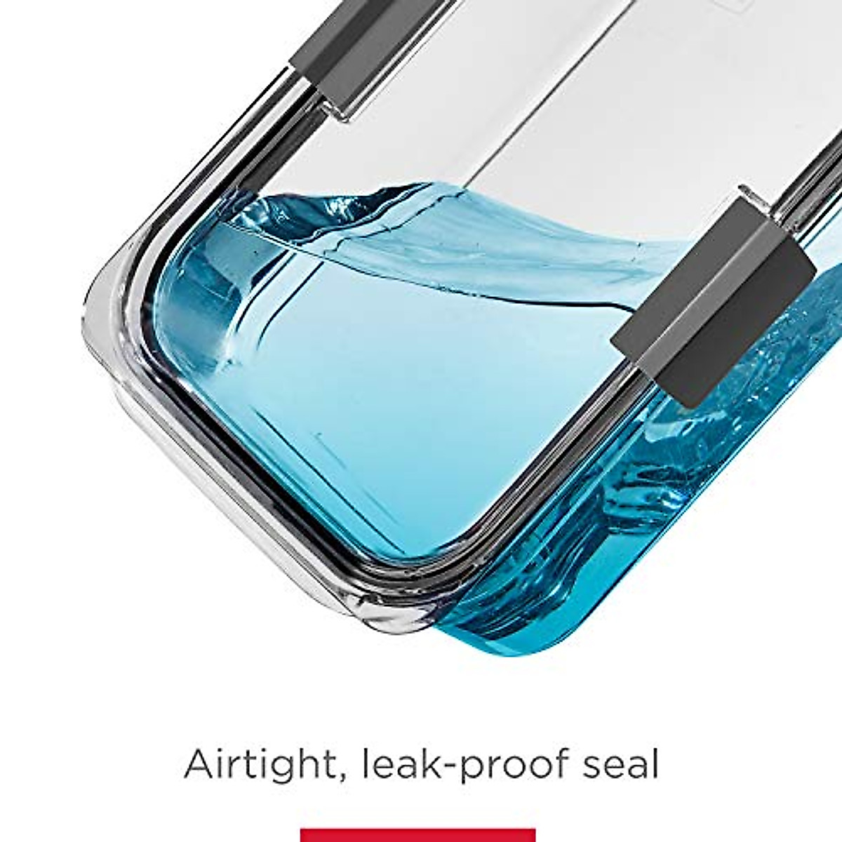 Rubbermaid Brilliance BPA Free Food Storage Containers with Lids, Airtight, for Lunch, Meal Prep, and Leftovers, Clear , Set of 2 (9.6 Cup)