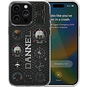 TWENTI Personalized Pilot Gauges Aviation Phone Case Airplane Gifts Plane for Aviator Pilots Compatible with iPhone 14 13 12 11 Plus Mini Pro Max