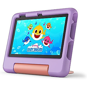 Kids Tablet Bundle: Includes Amazon Fire 7 Kids Tablet (2022) | 16 GB | Purple & Made for Amazon, Kids Bluetooth Headset Ages (3-7) | Purple