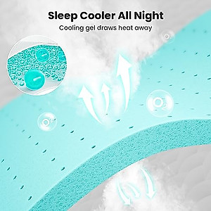 Dreamsmith 2 Inch Gel Memory Foam Mattress Topper Queen, Soft Cooling Bed Mattress Topper with Removable Washable Cover & Adjustable Straps, CertiPUR-US Certified, Queen