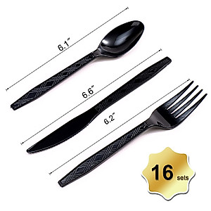 50th Birthday Black And Gold Party Supplies, Disposable Tableware,16 Guest, 50 Years Birthday Decorations For Men,Include Paper Plates, Banner Cups Napkins Tablecloth Cutlery…