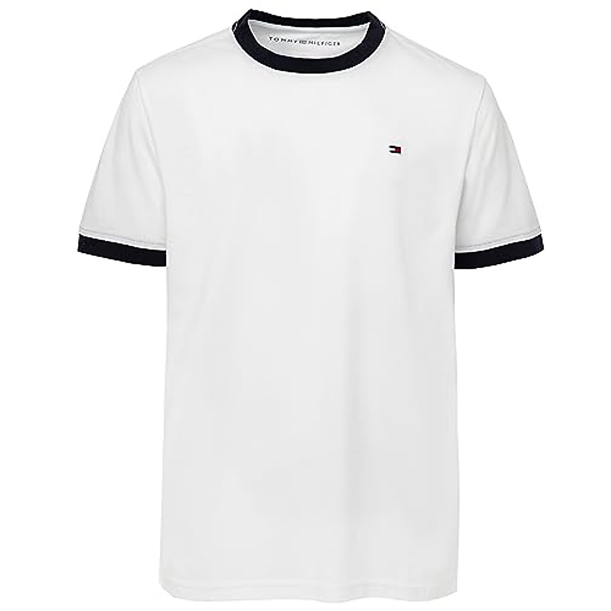 Tommy Hilfiger Kids Boy's Ken Tee (Big Kids) Classic White MD (12-14 Big Kids)