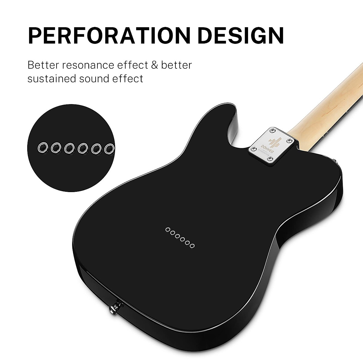 Donner 39 Inch TL Electric Guitar & 10W Guitar Amplifier, Electric Bass Guitar Amp Protable with APP Effector Input for Recording，Acoustic Guitar Combo Practice Amp Protable M-10 with Distortion Tone