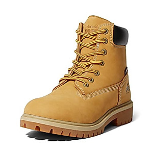 Timberland PRO Women's Direct Attach 6 Inch Soft Toe Insulated Waterproof Industrial Work Boot, Wheat, 9 Wide