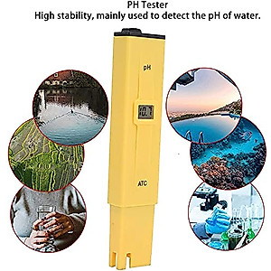 YUESFZ Precise Water Acidity Meter PH Tester Pen Digital Water Quality Tester Acidity Meter 0.0-14.0pH Practical Water Quality Detector