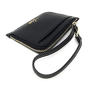 Kate Spade New York Small Card Holder Wristlet Soft Leather Black