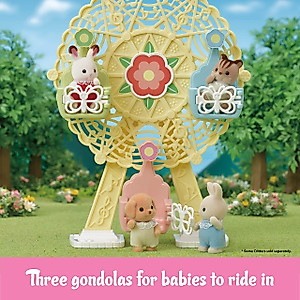 Calico Critters Baby Ferris Wheel, Dollhouse Playset with Toy Poodle Figure Included