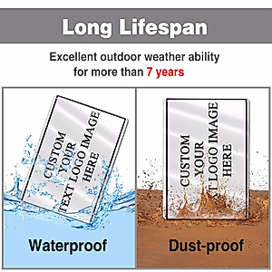 Custom Aluminum Sign Add Your Text Logo Image Design Personalized Aluminum Windproof and Rust-Proof Metal Signs for Showrooms, Living Rooms, Gardens and Other Places