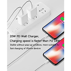 iPhone 14 13 12 11 Fast Charger [Apple MFi Certified], 2 Pack 20W PD USB C Wall Charger Block with 6TF Type C to Lightning Cable Compatible with iPhone 14Pro Max/13Pro Max/12/11Pro/ XS/XR/iPad