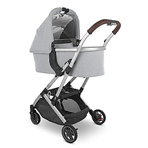 MINU V2 Stroller-Greyson (Charcoal mélange/Carbon/Saddle Leather)+ Adapter for Bassinet/MESA + Bassinet - Greyson (Charcoal Melange/Carbon)