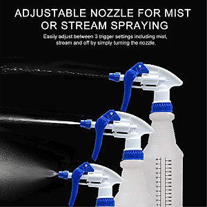 AMD Envases Plastic Spray Bottle (4 Pack, 28 Oz, All-Purpose) - bottles for cleaning solutions heavy duty squirt (Blue), 600076