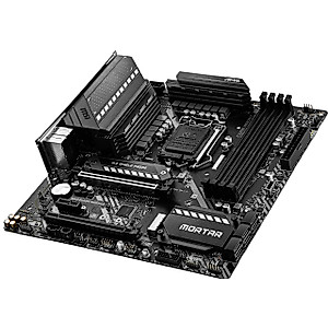 MSI MAG B460M Mortar Gaming Motherboard (mATX, 10th Gen Intel Core, LGA 1200 Socket, DDR4, CFX, Dual M.2 Slots, USB 3.2 Gen 1, 2.5G LAN, DP/HDMI)
