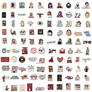 200Pcs Swiftie Stickers, Cute Stickers for Kids Teens Adults, Water Bottles Stickers, Kawaii Stickes, Aesthetic Vinyl Waterproof Stickers for Laptop, Bumper, Skateboard, Phone