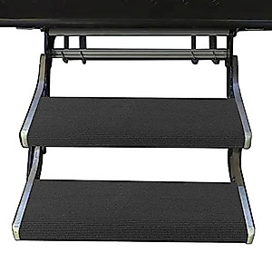 NEWFOM RV Step Rug Wraparound Radius Camper Stair Cover Trailer Step Carpet 18-23 Inch Wide RV Step Covers 2PCS (18" Width, 8-9" Depth 2pcs)