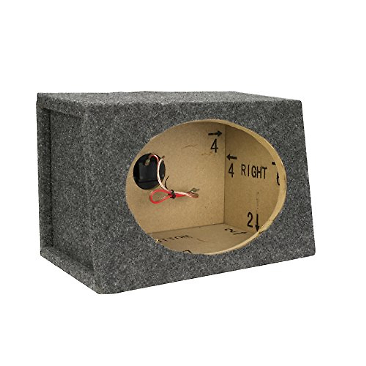 Scosche SE69KT 6x9 Single Car Speaker Enclosure with Gray Carpet