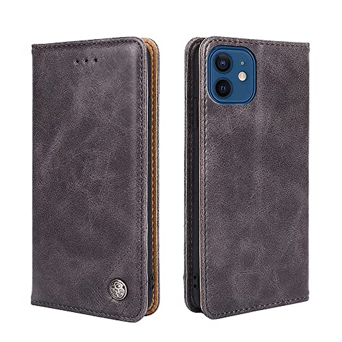 Fansipro Wallet Folio Case for Oppo Reno 2 F, Premium PU Leather Slim Fit Cover for Reno 2 F, 3 Card Slots, Align Cutouts, Gray