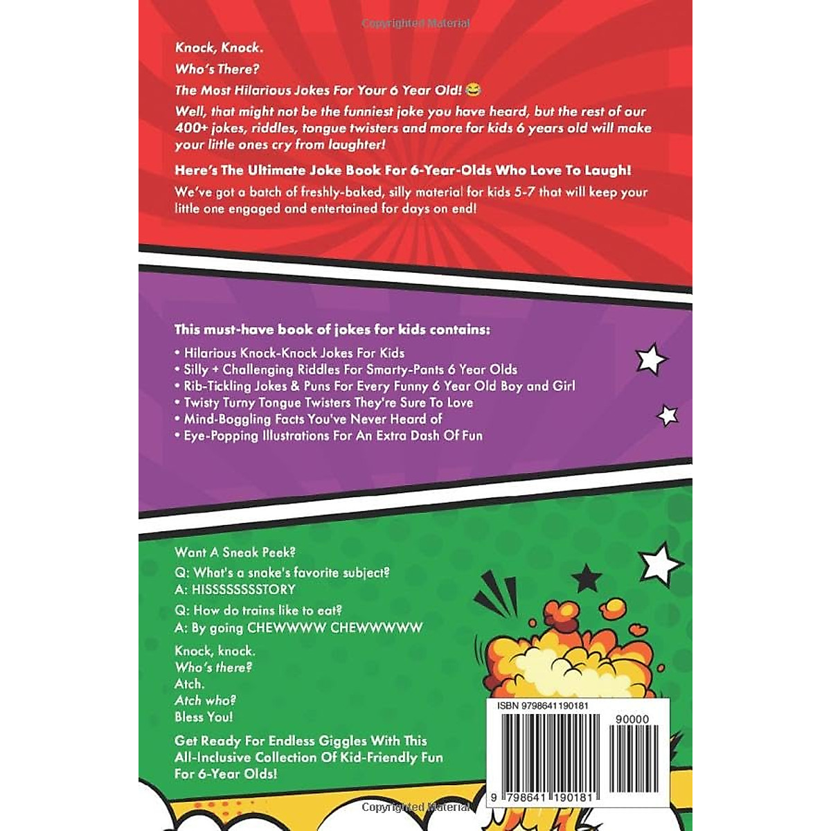 Hilarious Jokes For 6 Year Old Kids: An Awesome LOL Gag Book For Young Boys and Girls Filled With Tons of Tongue Twisters, Rib Ticklers, Side Splitters, and Knock Knocks