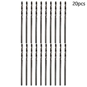 Utoolmart 1mm Twist Drill High Speed Steel Bit HSS-6542 for Steel Aluminum Alloy 20 pcs