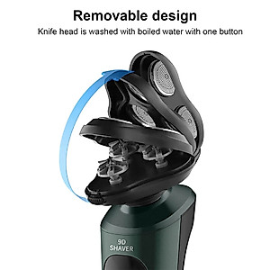 Mens Electric Shaver Washable Razor Multifunctional Beard Trimmer Rotary Shaver Cordless Sideburn Trimmer Nose Trimmer Wet Dry Shaver Waterproof USB Rechargeable 3 in 1(3 in 1)