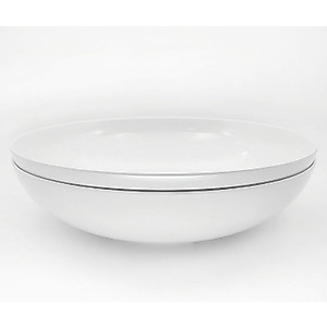 KX-WARE 12-inch Melamine Serving Bowls - Larger Salad Bowls Mixing Bowls, Set of 2 White | Break-resistant 100% Melamine Bowls | Dishwasher Safe, BPA Free
