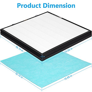 Hfunmo H13 True HEPA Replacement Filter Compatible with Life Cell 1550, FITS 1550 Model ONLY.