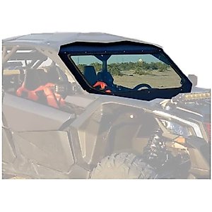 ECOTRIC Full Glass Windshield + Sun Visor Compatible With 2017 2018 2019 2020 2021 2022 2023 Can Am X3 Maverick all models, Tough & Durability