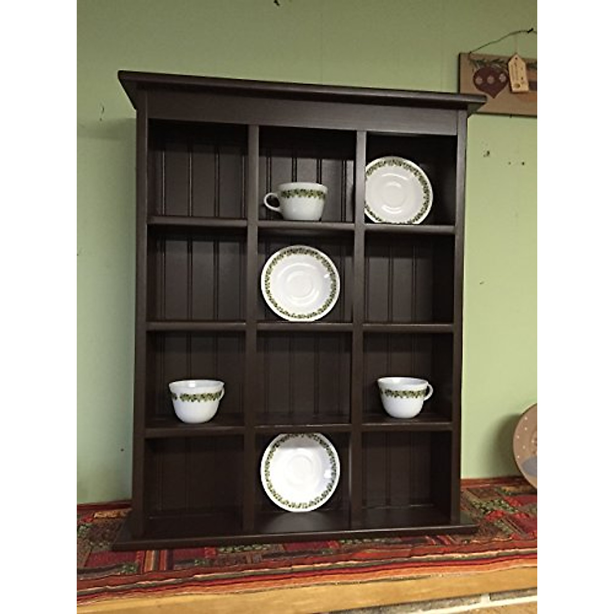 Tea cup and Saucer Plate Rack Espresso