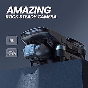 Holy Stone GPS Drone for Adults with Rock Steady Camera 4K Photo 2-axis Gimbal,HS360 FPV Quadcopter for Beginners,Brushless Motor,Long Range,5GHz Wifi,Follow Me,Auto Return Home,with 3 Batteries
