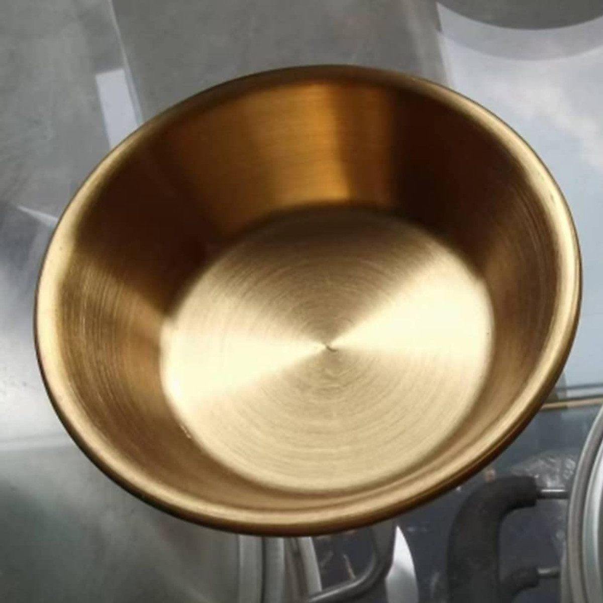 JINJIASUYISU 2Pcs Stainless Steel Sauce Dishes Dip Bowls Seasoning Dishes Sauce Bowl Stainless Steel Golden Dip Bowls Serving Dishes Set For Serving Sushi Sauces And Other Sauces And Seasonings