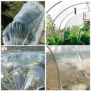 Storystore 2.5 Mil Greenhouse Plastic Film, UV Resistant Polyethylene Film, Green House Hoop Supply Plant Cover Sheeting for Agriculture, Garden (15' x 40')