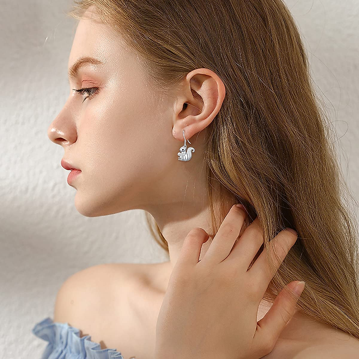 PROESS Frog/Squirrel Earrings Sterling Sliver Frog Jewelry Frog Gift for Women Girl Nickel Free (Squirrel)