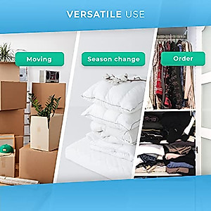 figg Vacuum Compression Storage Bags - XXL (39.37 x 31.49 in) 6 Pack - Leakproof, Carbon neutral and reusable - Vacuum seal bags for Clothes, Pillows, Towel, Blanket and much more