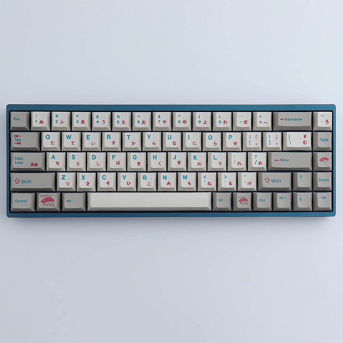 Hyekit PBT Keycaps 124 Keys Sushi Custom Keycaps Dye-Sublimation 7U and 6.25U Spacebar Keycap Set Cherry Profile for Cherry Gateron MX Switches Mechanical Keyboard US Layouts