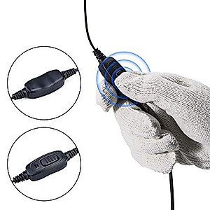 Retevis Security Walkie Talkie Earpiece with Mic, Coil Tube, Compatible RT22 RT21 H-777 RT68 RB26 RT22S RT19 RT18 RT27 pxton Two Way Radio, Acoustic Tube 2 Way Radio Earpiece(10 Pack)