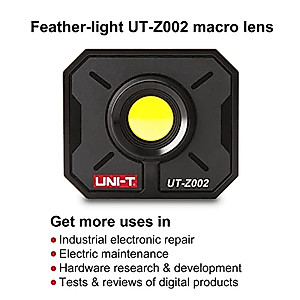 UNI-T UTi260B Thermal Camera with Macro Lens, Infrared Cameras Thermal Imaging Camera 256x192 IR Resolution Thermal Imager 49152Pixels 7 Palettes 25 Hz Refresh Rate, IP65 2-Meter Drop, 2.8" LCD