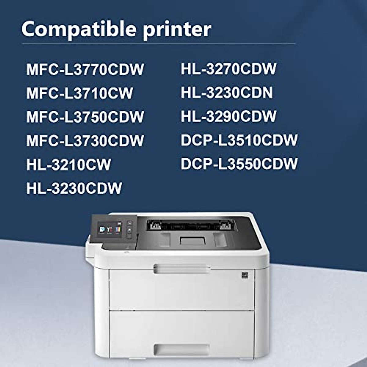 DOPHEN 4-Pack DR223CL Drum Unit Compatible (1Black/1Magenta/1Yellow/1Cyan) DR223CL Drum Set Replacement for Brother MFC-L3770CDW L3750CDW HL-3210CW 3270CDW DCP-L3510CDW L3550CDW Printer