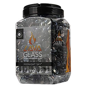 Bond Manufacturing 50710 LavaGlass Round Firepit Dispersion Glass, Midnight Sky