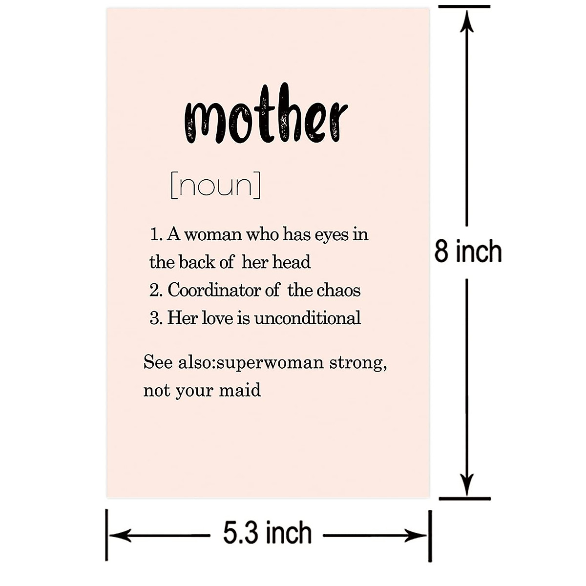 Tezivvo Funny Mother's Day Greeting Card Funny Birthday Greeting Card for Mom Mothers Day Gift for Mom Supermom Greeting Card Her Love is Unconditional