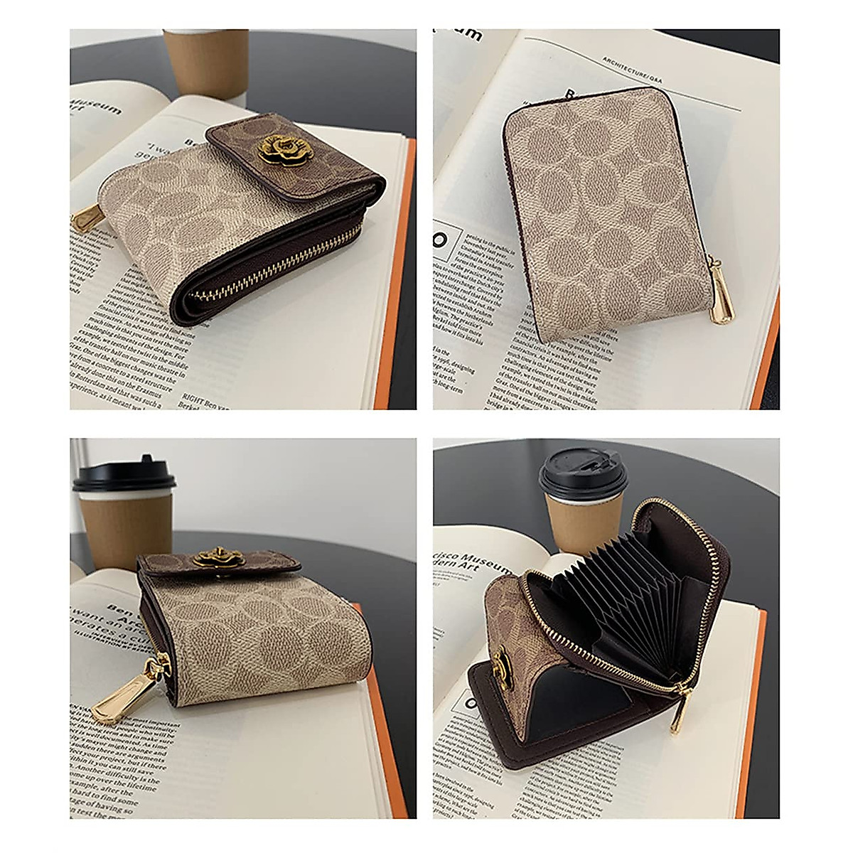 DAISHA 2 in 1- Trifold Wallets Money Clip & Card Holder,PU Leather Minimalist Wallet,Mini Pouch Coin Purse Mini Pouch.