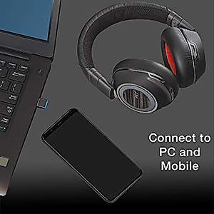 Poly Plantronics Voyager 8200 UC Bluetooth Wireless Headset - Stereo, USB Dongle - Compatible with Teams, Zoom, Meet, for PC, Mobile, Music, Video, Voice - Global Teck Bundle with AC Charger