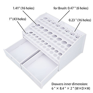 SANFURNEY Paint Rack Stand Pigment Ink Bottle Paints Tool Storage with Cabinet Holder Organizer for 59 Bottles of Paints