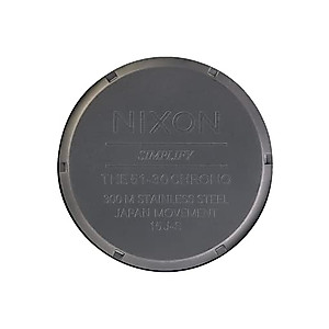 NIXON 51-30 Chrono A083 - Black/White/Gunmetal - 300m Water Resistant Men's Analog Fashion Watch (51mm Watch Face, 25mm Stainless Steel Band)