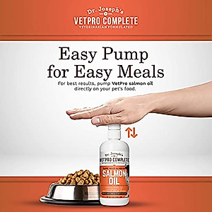 100% Pure Wild Alaskan Salmon Oil for Dog & Cat Food - Large 16 oz - Omega 3 & 6 Liquid Fish Oil Supplement - Supports Healthy Coat & Joints - Helps Dry Skin & Allergies
